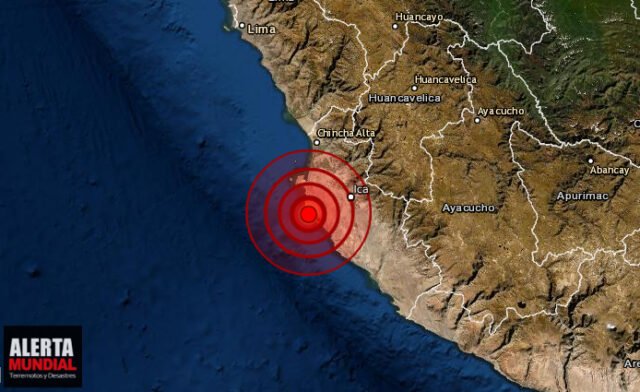 Fuerte sismo se percibe en Ica, Perú