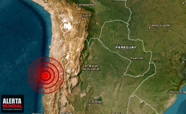 Se registra fuerte sismo en la región de Atacama, Chile hace poco..